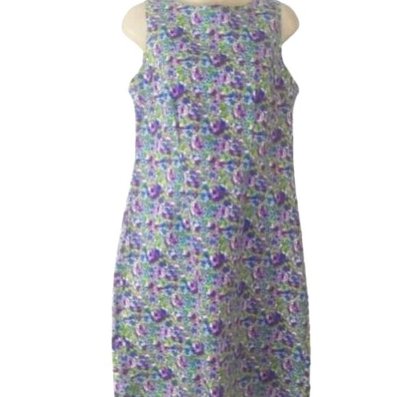 CDC | Dresses | Vintage 9s Cdc Purple Floral Cotton Dress | Poshmark